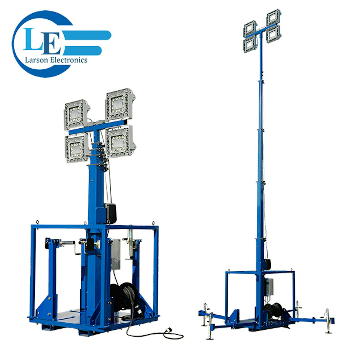 Larson Electronics releases a 600 watt LED Skid Mount Light Mast with ...