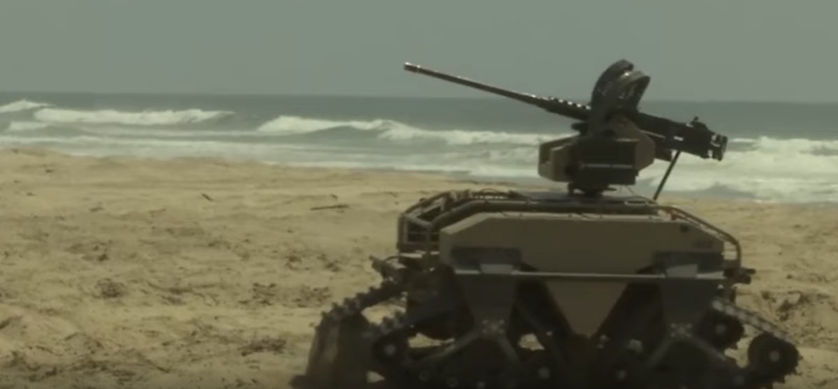 This Machine Gun-Wielding Robot Is Controlled With Just A Tablet And ...