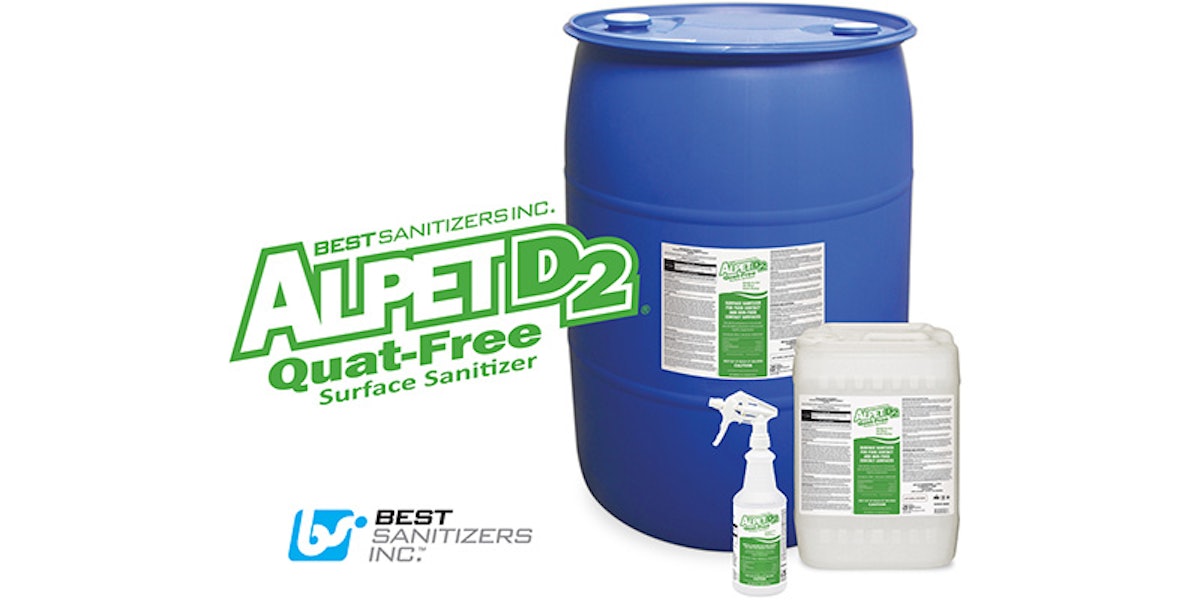 Alpet D2 Quat-Free Surface Cleaner and Sanitizer | Manufacturing.net