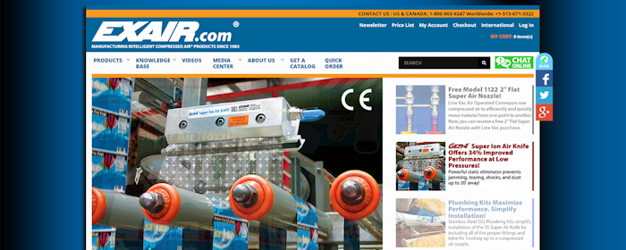 EXAIR's New Website Offers Ways To Improve Efficiency, Safety ...