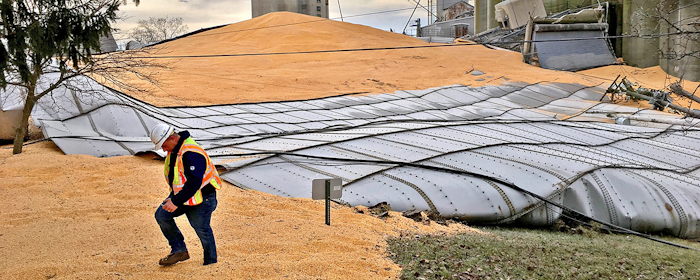 Silo Collapse Sends About 10,000 Tons Of Corn Onto Ohio Road ...