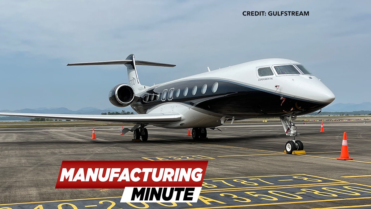 Gulfstream Sets Speed Record with Sustainable Fuel | Manufacturing.net